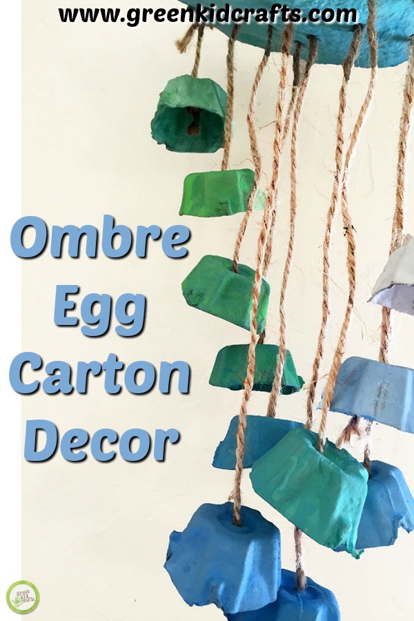 Egg Carton Craft Upcycled Hanging Decor - Monthly Science and Art ...